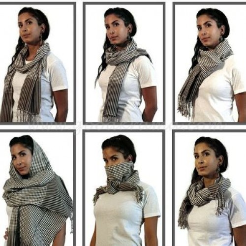 5 cách quấn khăn rằn đơn giản và phong cách